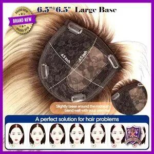 Accessories | Human Hair Topper Silk Base Clipin Short Bob With Bangs ...